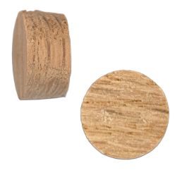 1/2 inch Red Oak Face Grain Flat Head Plugs - Qty:25