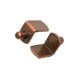 1/4 in. Bronze-Plated Shelf Clips