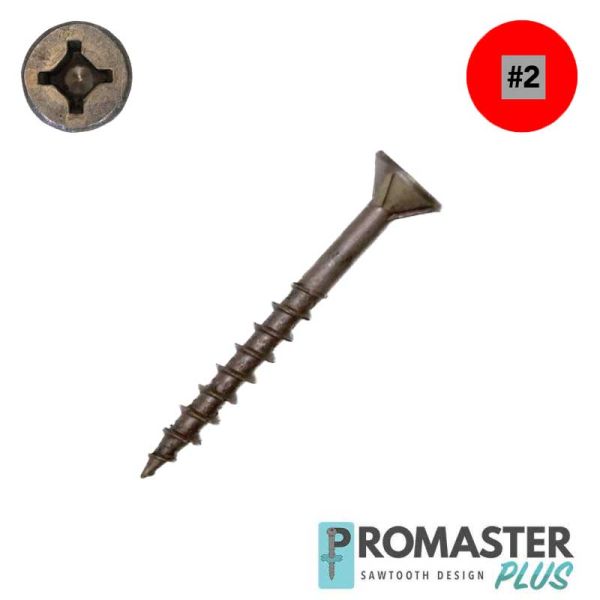 8x1-1/2 in. ProMaster-Plus Flat Hd, Dry-Lube, Screws